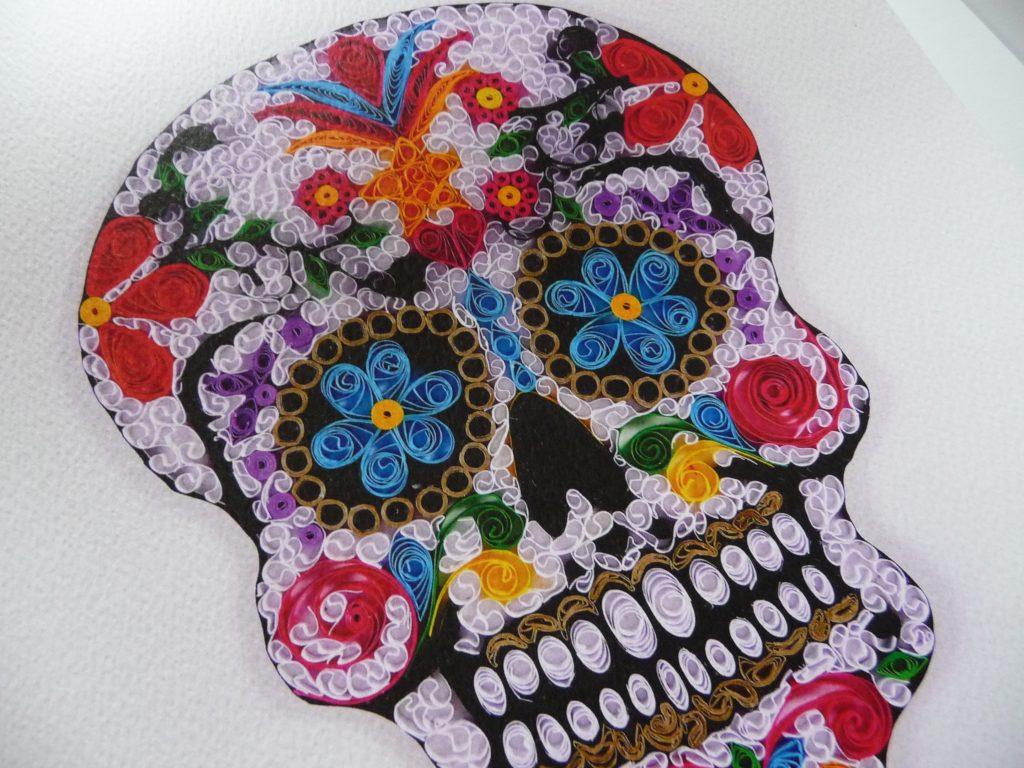 Sugar Skull Print- Large - Quilling By Kath